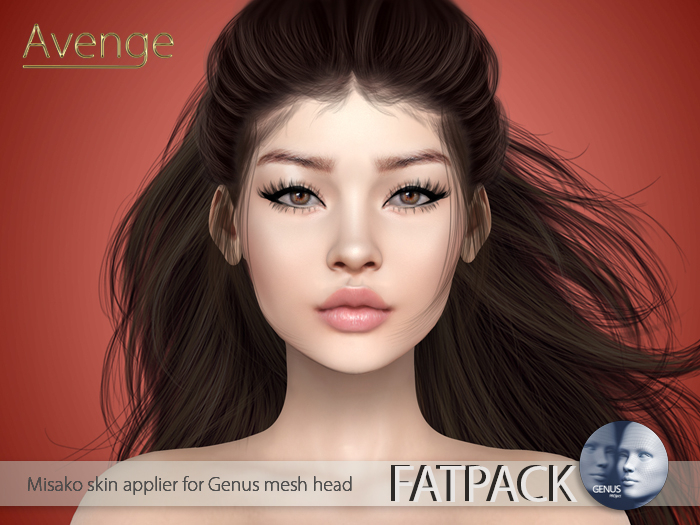 Second Life Marketplace - [Avenge] Misako skin applier for Genus - fatpack